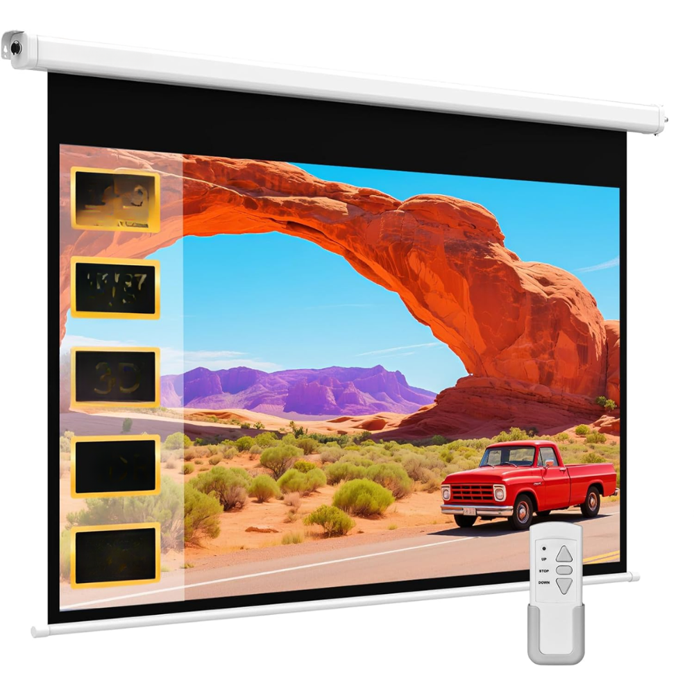 Pantalla Proyector Proyección Telon 100 Pulgadas 16:9 Retráctil Plegab ...